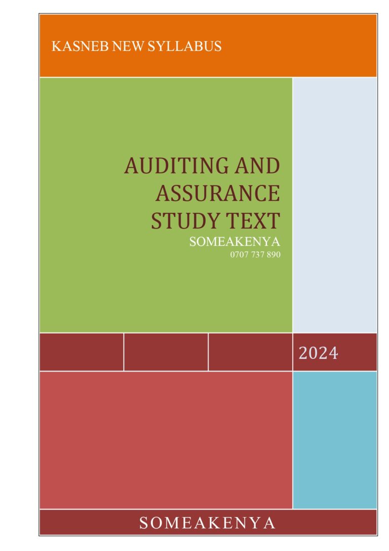 Auditing and Assurance New Revised Syllabus CPA KASNEB notes – KASNEB ...