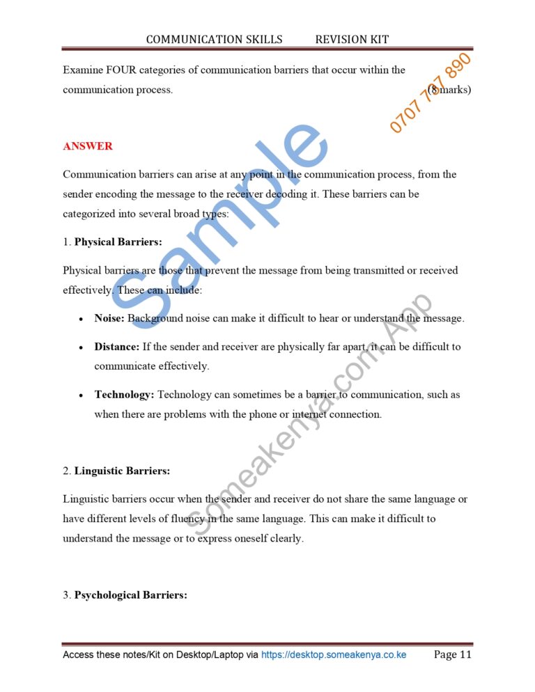 Communication Skills Revision Kit Softcopy – KASNEB CPA| ATD| CS| CCP ...