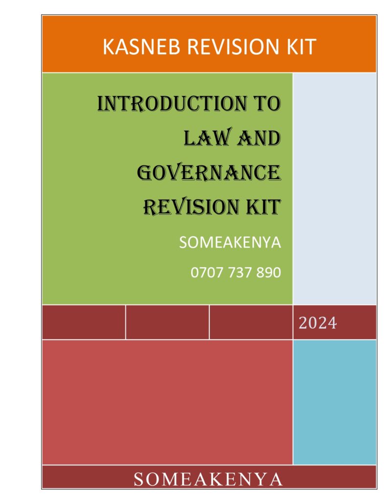 Introduction to Law and Governance Revision Kit – KASNEB CPA| ATD| CS ...