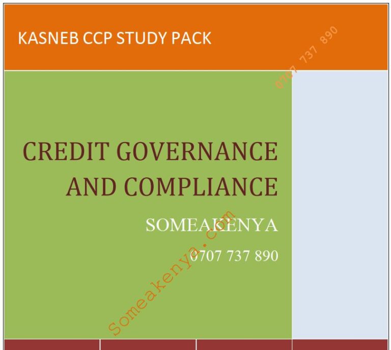 Credit Governance and Compliance notes KASNEB CCP – KASNEB CPA| ATD| CS ...