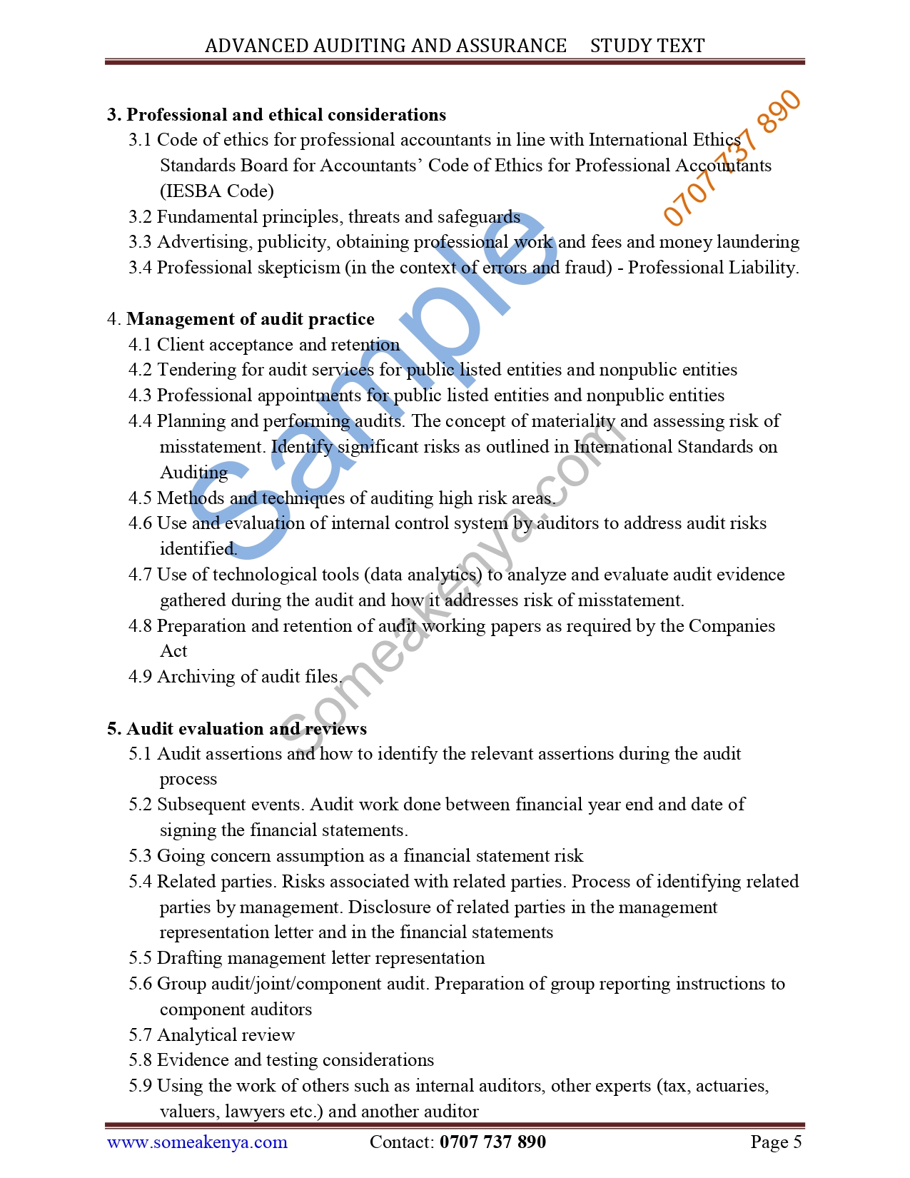 Advanced Auditing and Assurance KASNEB CPA notes – KASNEB CPA| ATD| CS ...