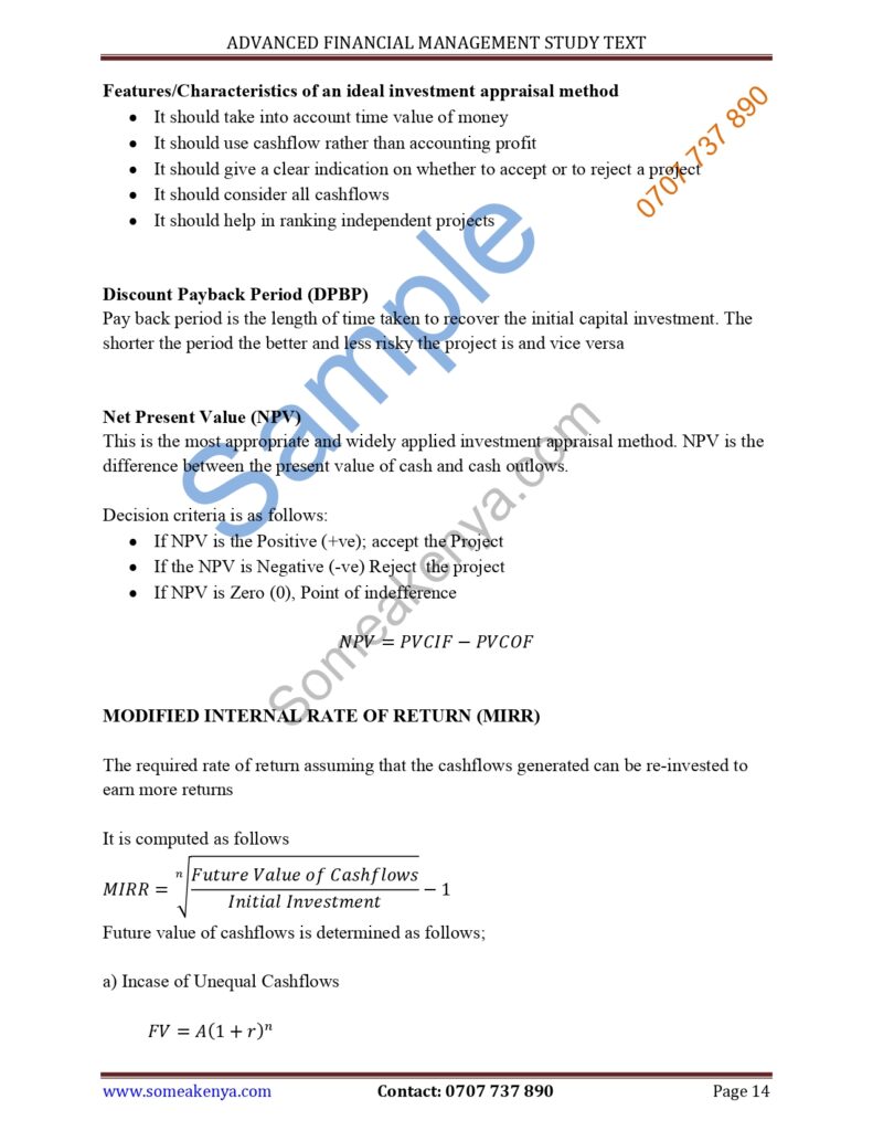 Advanced Financial Management notes – Revised and Updated Syllabus ...