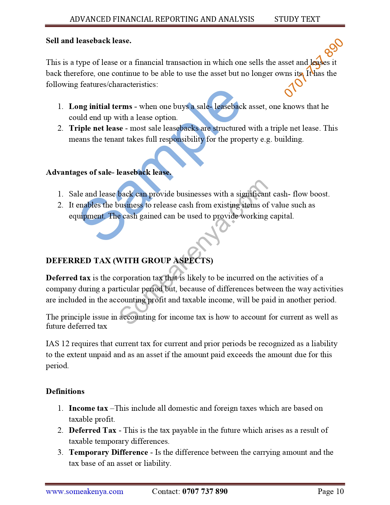 Advanced Financial Reporting and Analysis notes – KASNEB CPA| ATD| CS ...