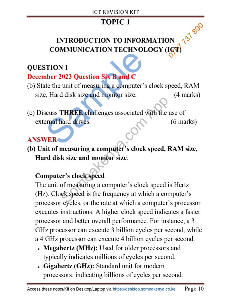 Information Communication Technology (ICT) Revision Kit – KASNEB CPA ...