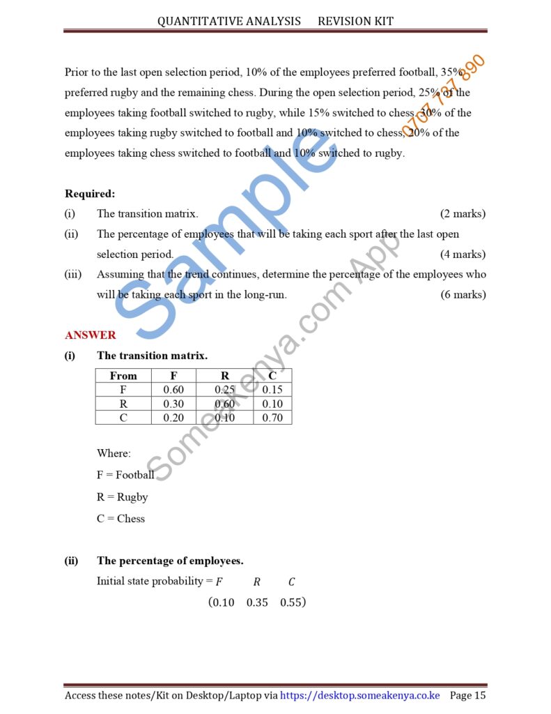 Quantitative Analysis Revision Kit – KASNEB CPA| ATD| CS| CCP| CIFA ...