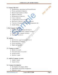 Company Law new Revised CPA notes – KASNEB CPA| ATD| CS| CCP| CIFA ...