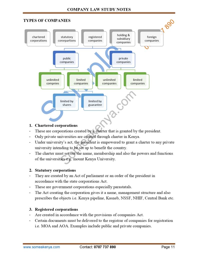 Company Law new Revised CPA notes – KASNEB CPA| ATD| CS| CCP| CIFA ...