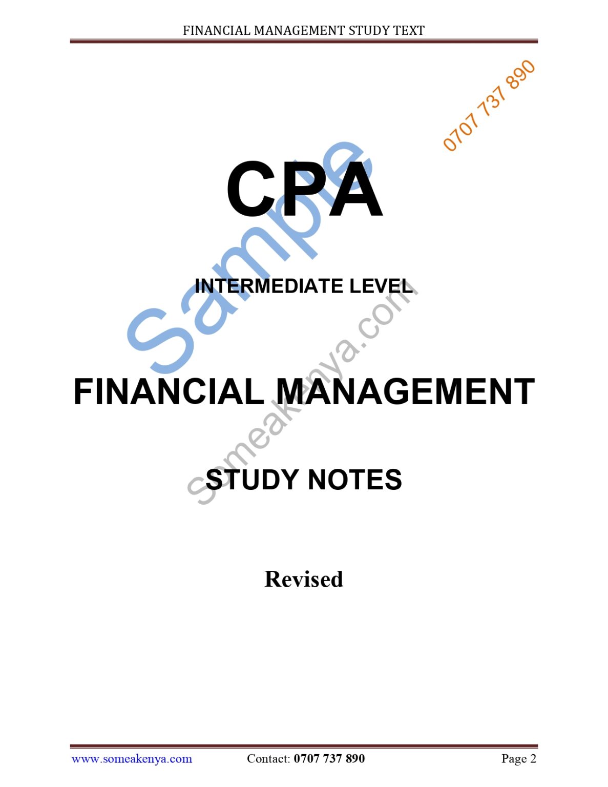 Financial Management new Revised CPA notes – KASNEB CPA| ATD| CS| CCP ...