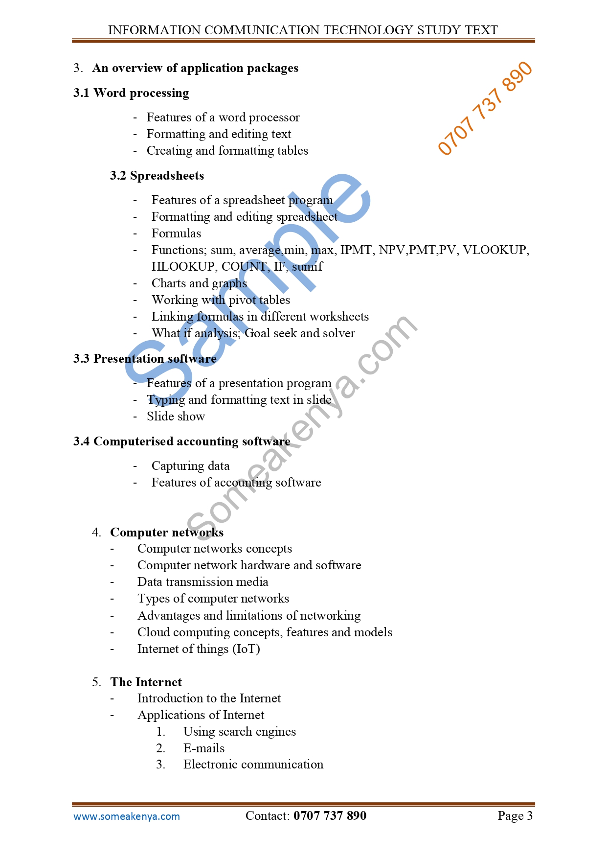Information Communication Technology (ICT) new revised CPA CS KASNEB ...