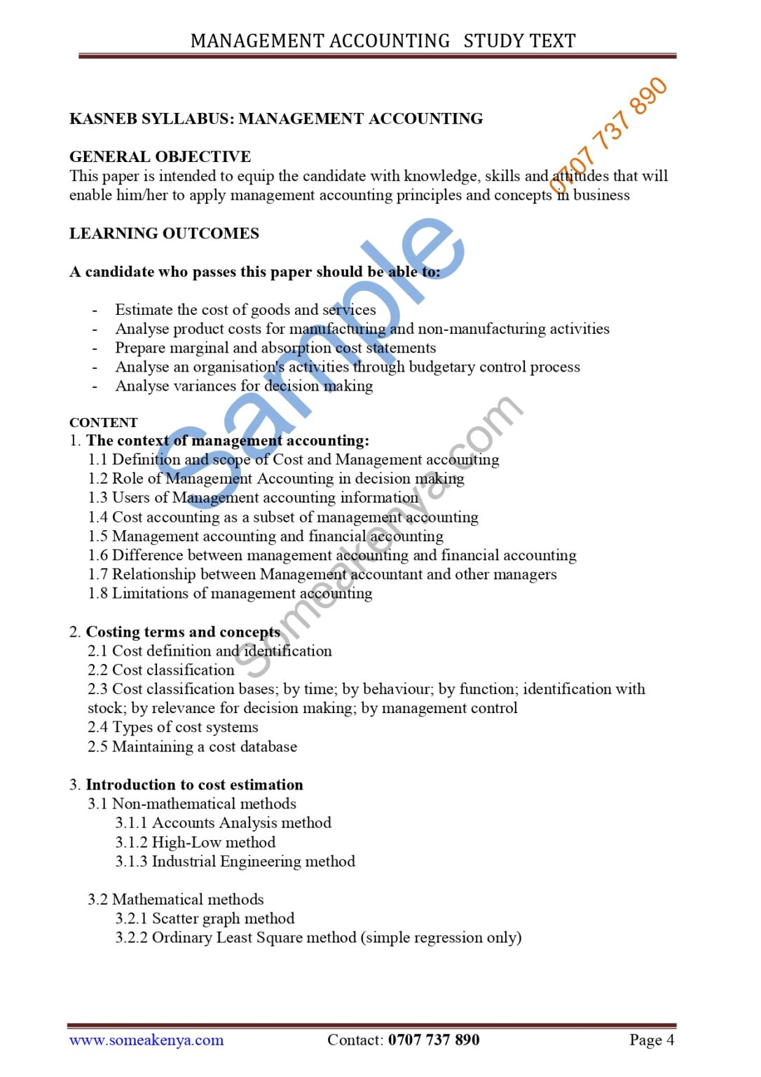Management Accounting notes CPA KASNEB – KASNEB CPA| ATD| CS| CCP| CIFA ...