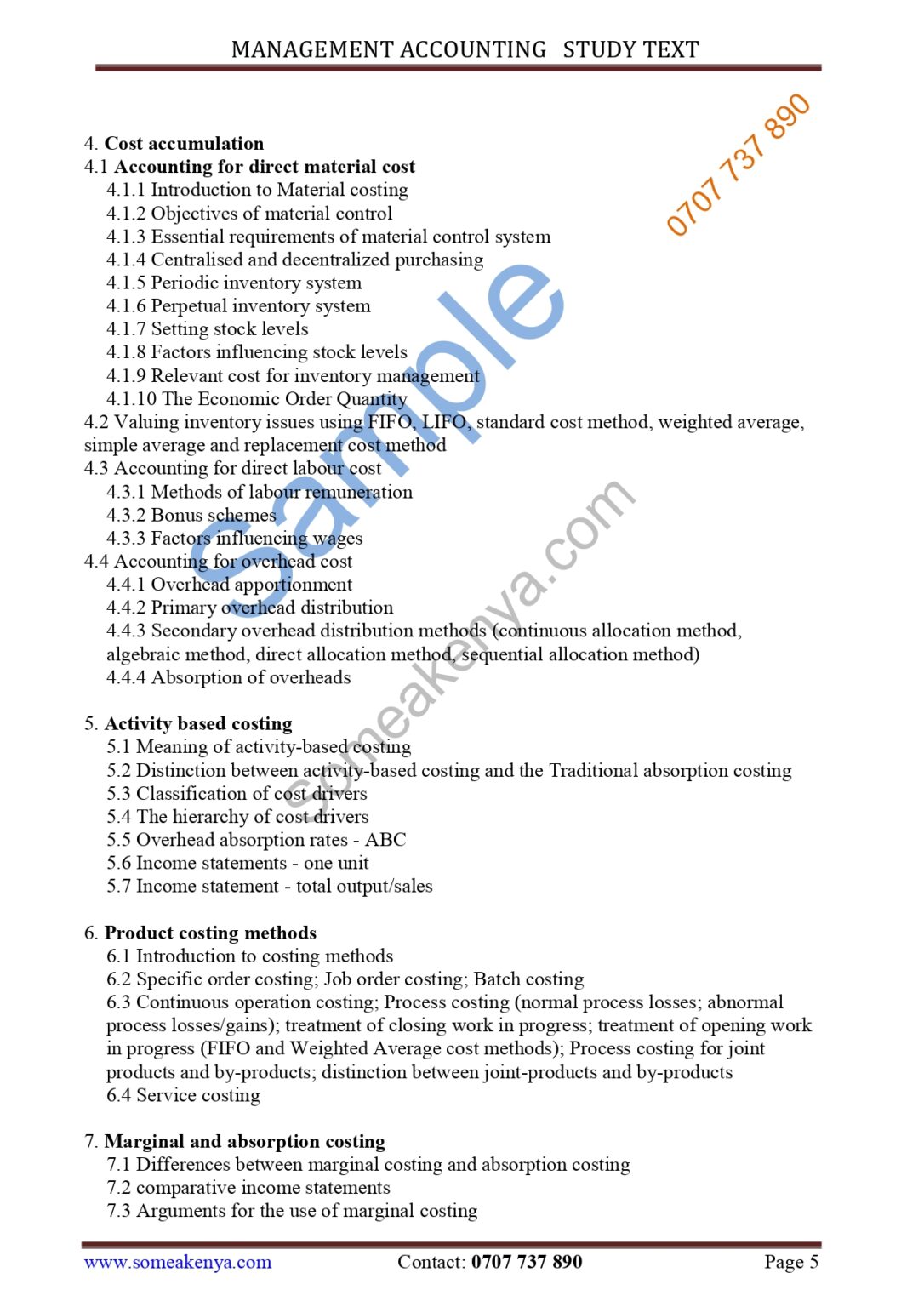 Management Accounting notes CPA KASNEB – KASNEB CPA| ATD| CS| CCP| CIFA ...