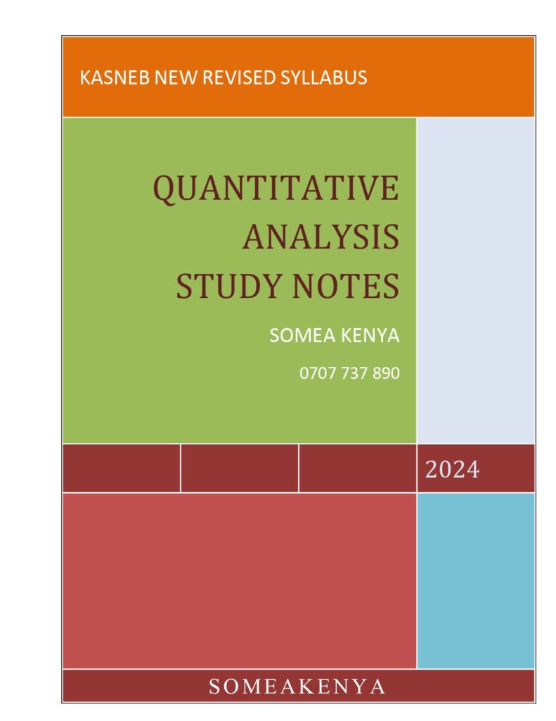 Quantitative Analysis (QA) new Revised CPA CIFA KASNEB notes – KASNEB ...