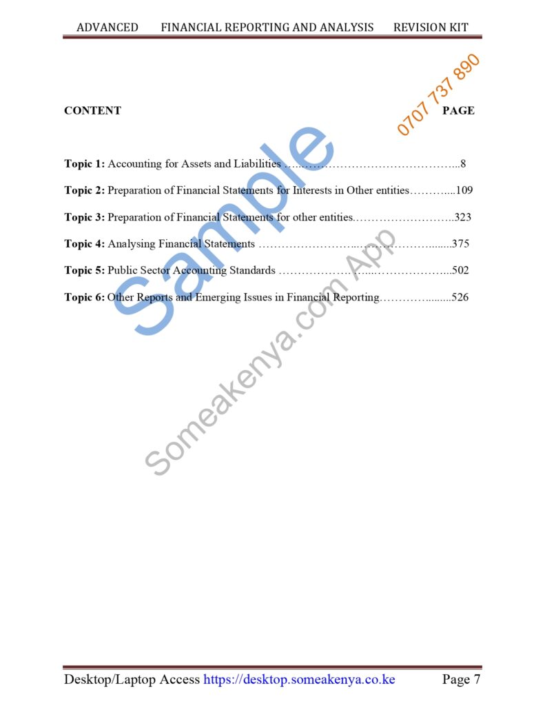 Advanced Financial Reporting and Analysis Revision Kit – KASNEB CPA ...
