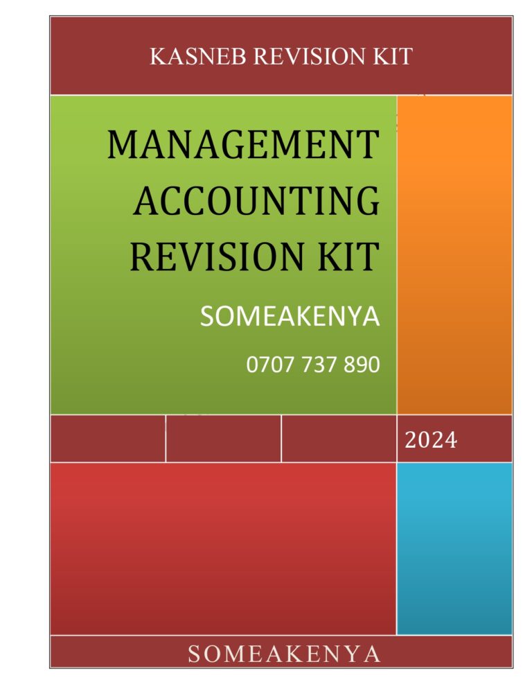 Management Accounting Revision Kit – KASNEB CPA| ATD| CS| CCP| CIFA ...