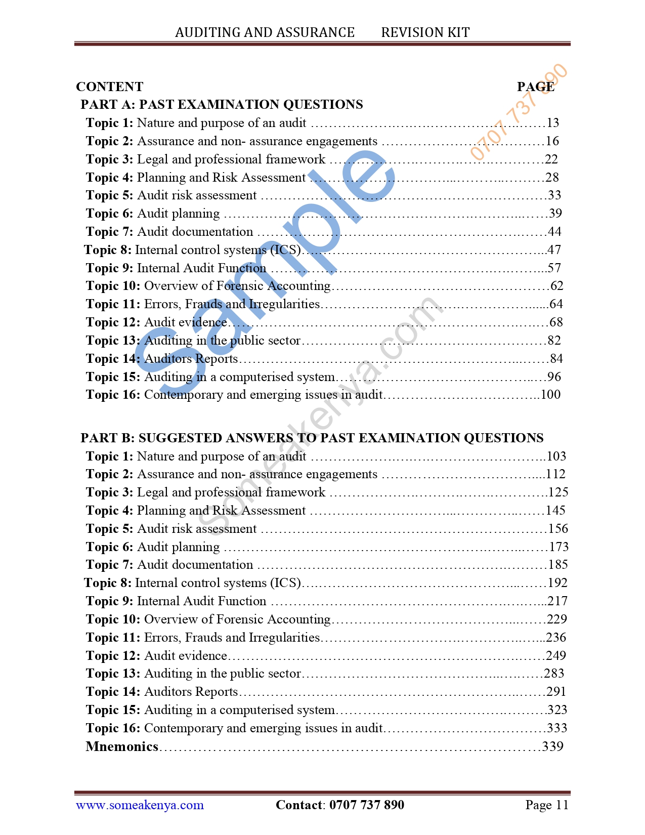 Auditing and Assurance Revision Kit Hardcopy – KASNEB CPA| ATD| CS| CCP ...