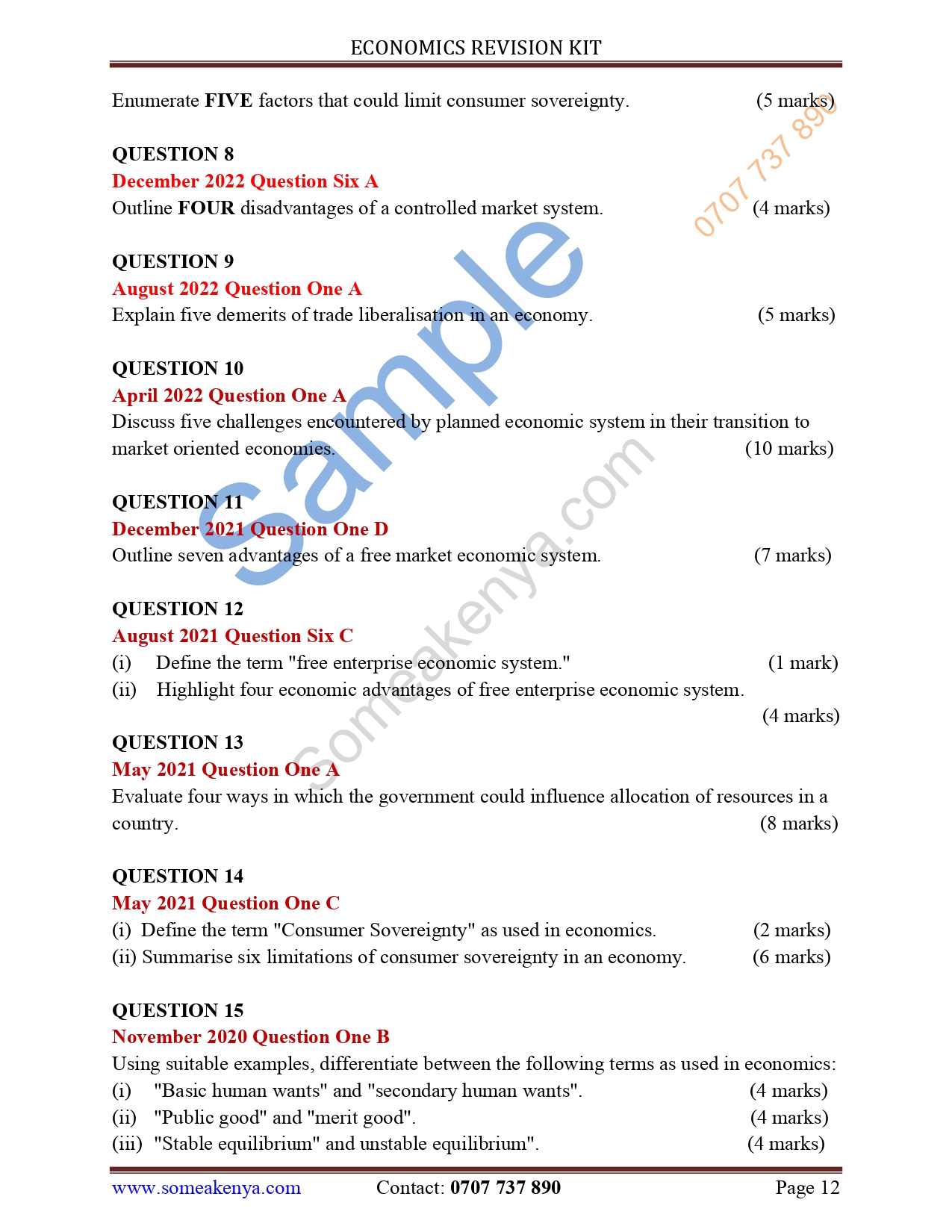 Economics Revision Kit Hardcopy – KASNEB CPA| ATD| CS| CCP| CIFA| CFFE ...