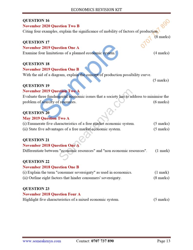 Economics Revision Kit Hardcopy – KASNEB CPA| ATD| CS| CCP| CIFA| CFFE ...