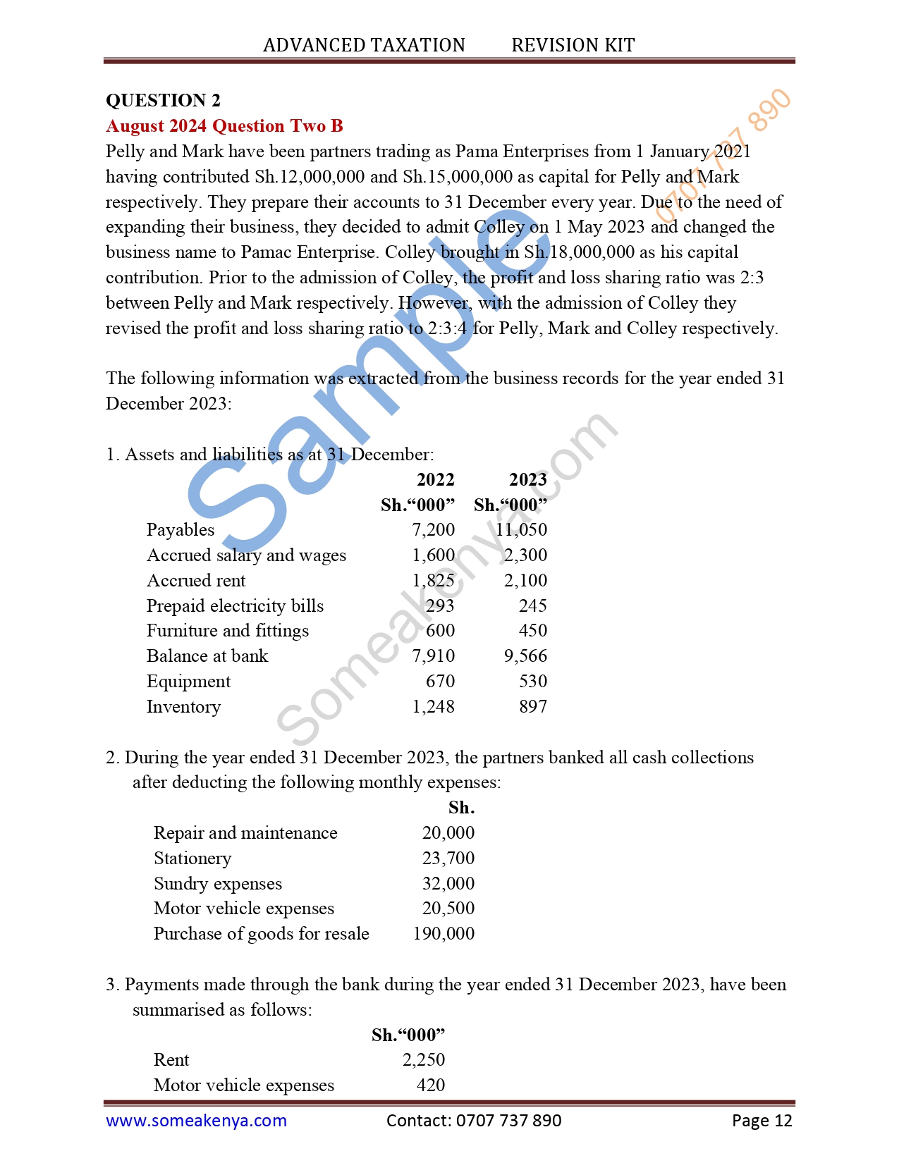 Advanced Taxation Revision Kit – Hardcopy – KASNEB CPA| ATD| CS| CCP ...