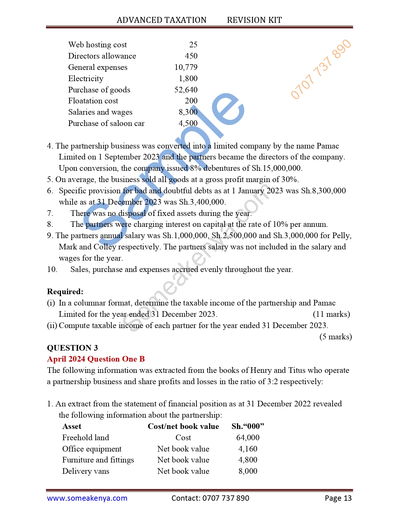 Advanced Taxation Revision Kit – Hardcopy – KASNEB CPA| ATD| CS| CCP ...