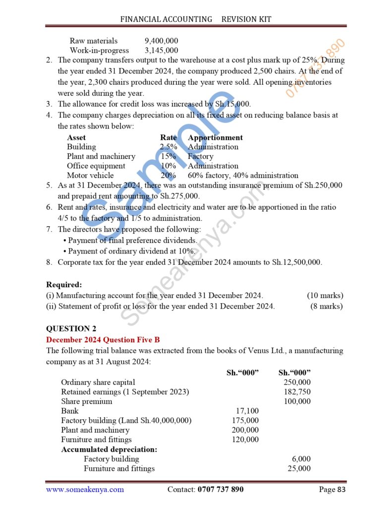 Financial Accounting Revision Kit Hardcopy – KASNEB CPA| ATD| CS| CCP ...